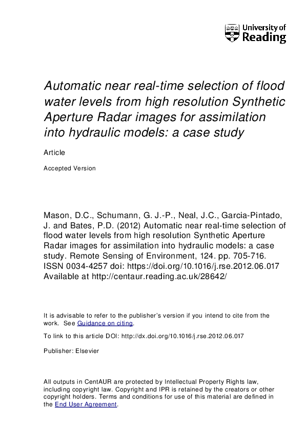 (PDF) Automatic near real-time selection of flood water levels from ...