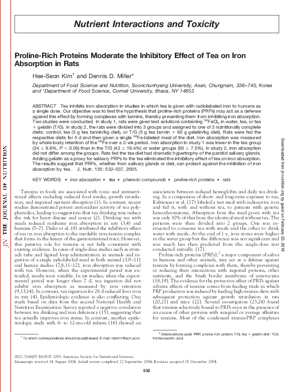 (PDF) Proline-rich proteins moderate the inhibitory effect of tea on ...