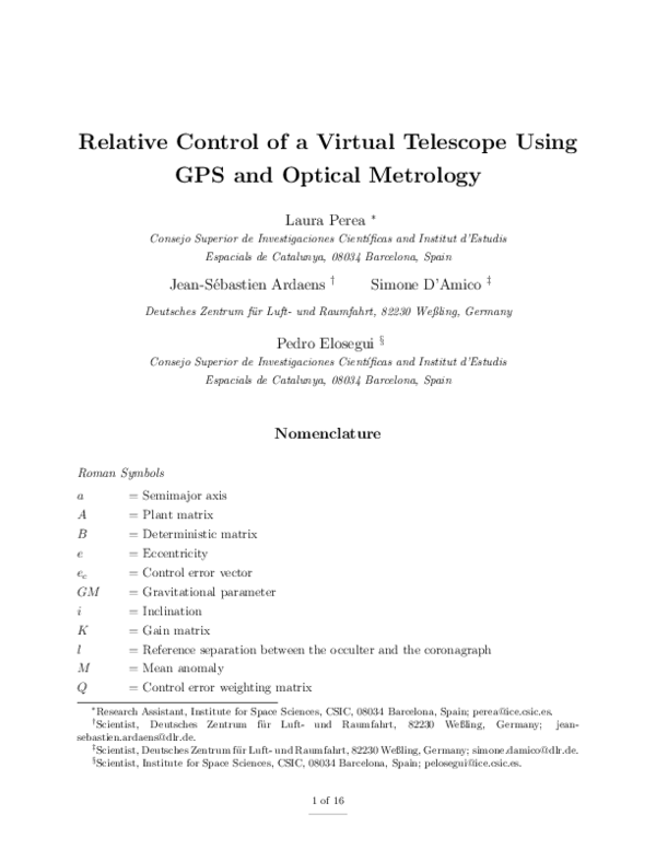 (PDF) Relative Control of a Virtual Telescope Using Global Positioning ...