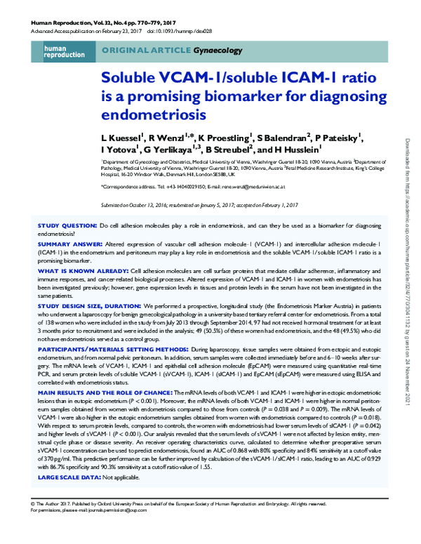 (PDF) Soluble VCAM-1/soluble ICAM-1 ratio is a promising biomarker for ...