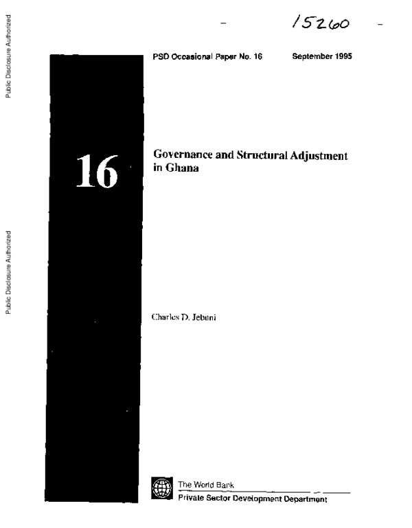 (PDF) Governance and structural adjustment in Ghana
