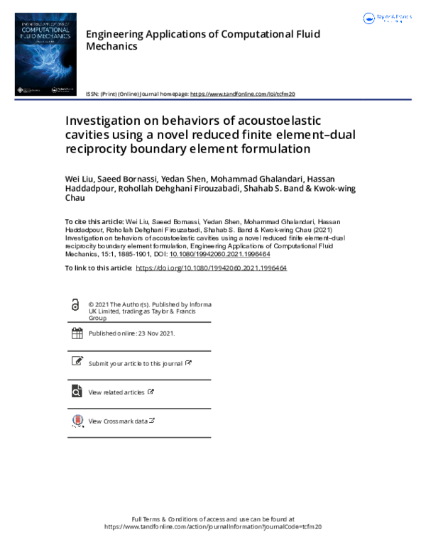 (PDF) Investigation on behaviors of acoustoelastic cavities using a novel reduced finite element ...