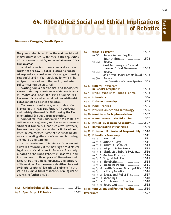 (PDF) Roboethics: Social and Ethical Implications of Robotics