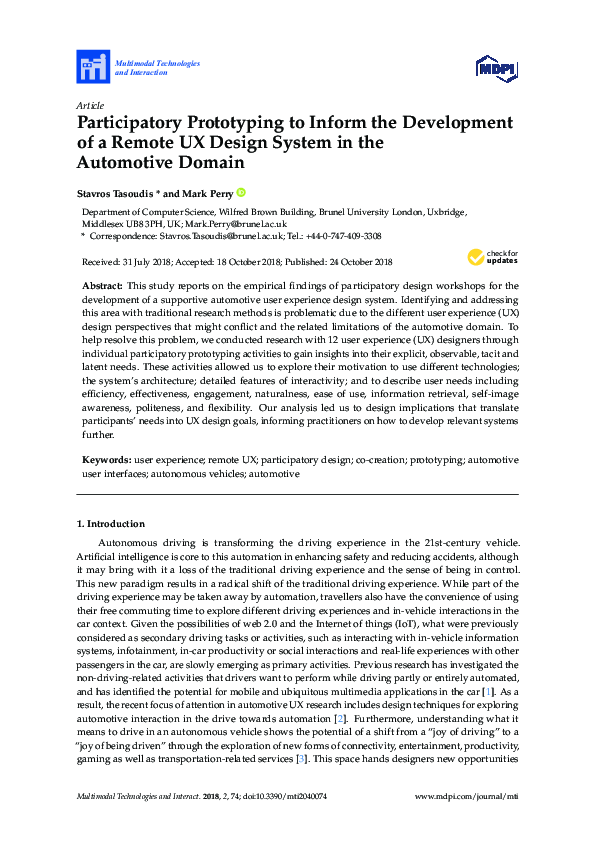 (PDF) Participatory Prototyping to Inform the Development of a Remote ...