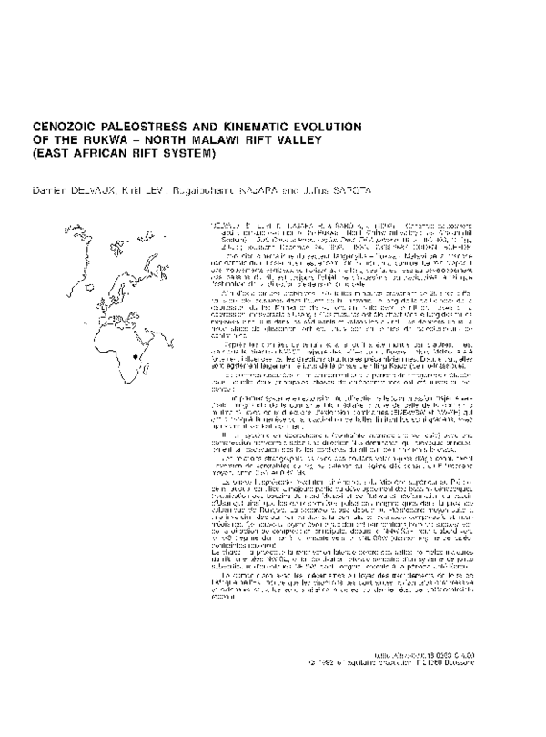 (PDF) Cenozoic paleostress and kinematic evolution of the Rukwa-North ...