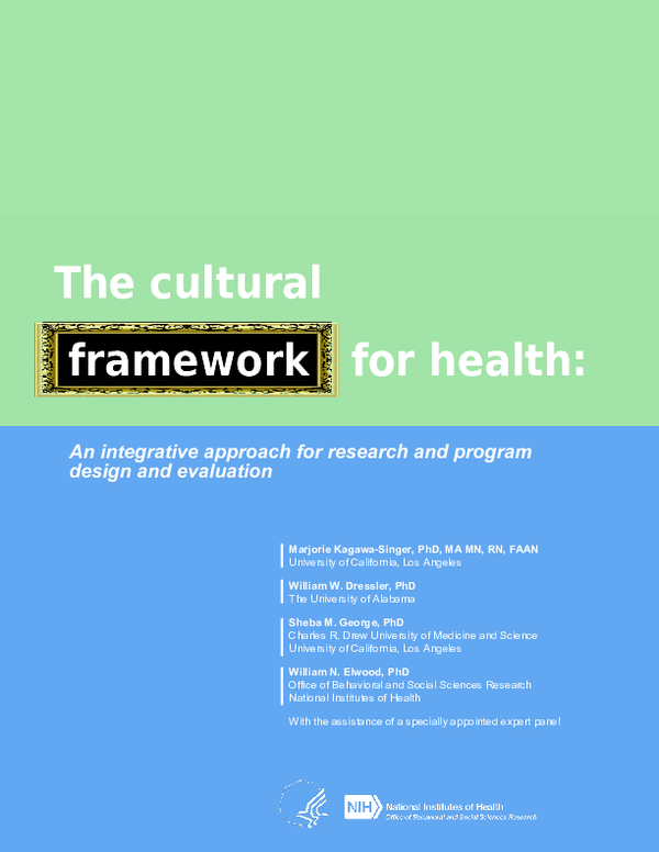 (PDF) The cultural framework for health: An integrative approach for ...