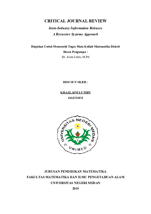 (DOC) CRITICAL JOURNAL REVIEW