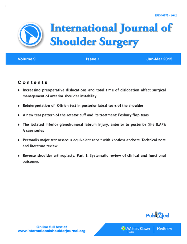 (PDF) Reinterpretation of O′Brien test in posterior labral tears of the ...
