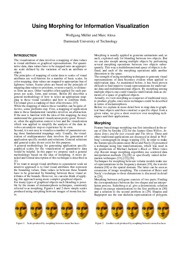(PDF) Using morphing for information visualization