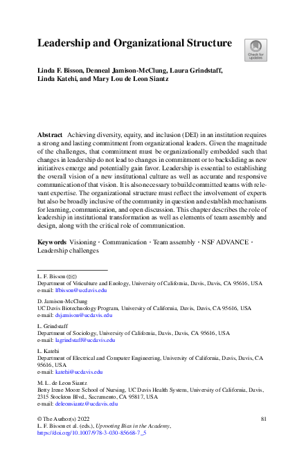 (PDF) Leadership and Organizational Structure