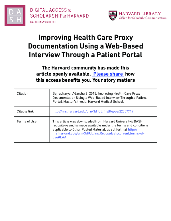(PDF) Improving health care proxy documentation using a web-based ...