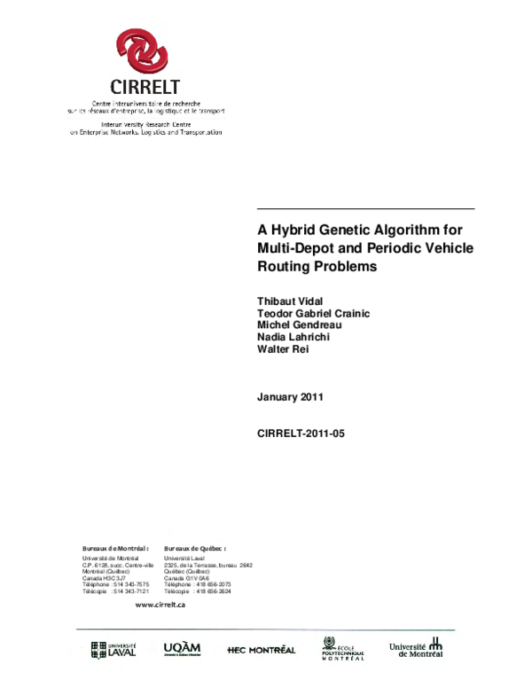 (PDF) A Hybrid Genetic Algorithm for Multidepot and Periodic Vehicle ...