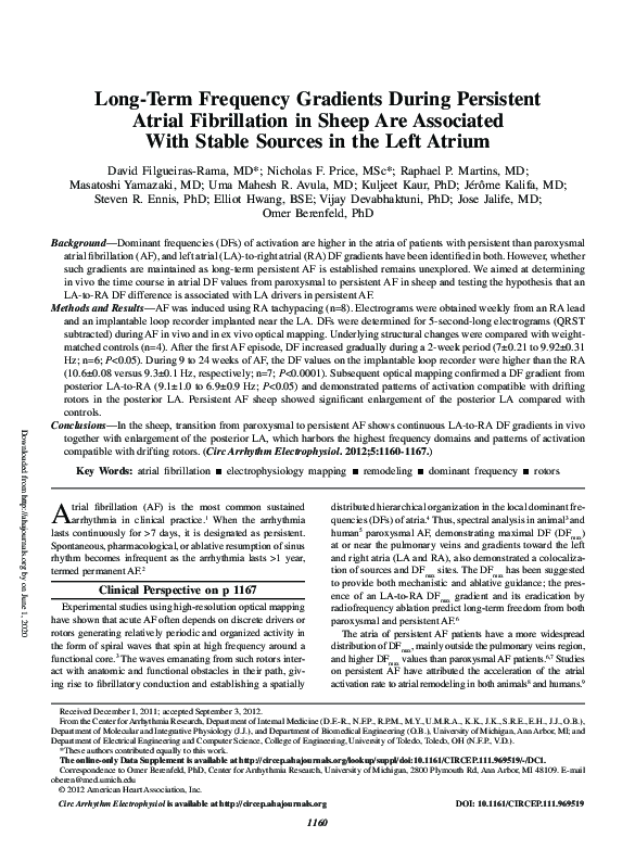 (PDF) Frequency Gradients in Persistent Atrial Fibrillation