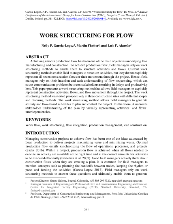 (PDF) Work Structuring for Flow