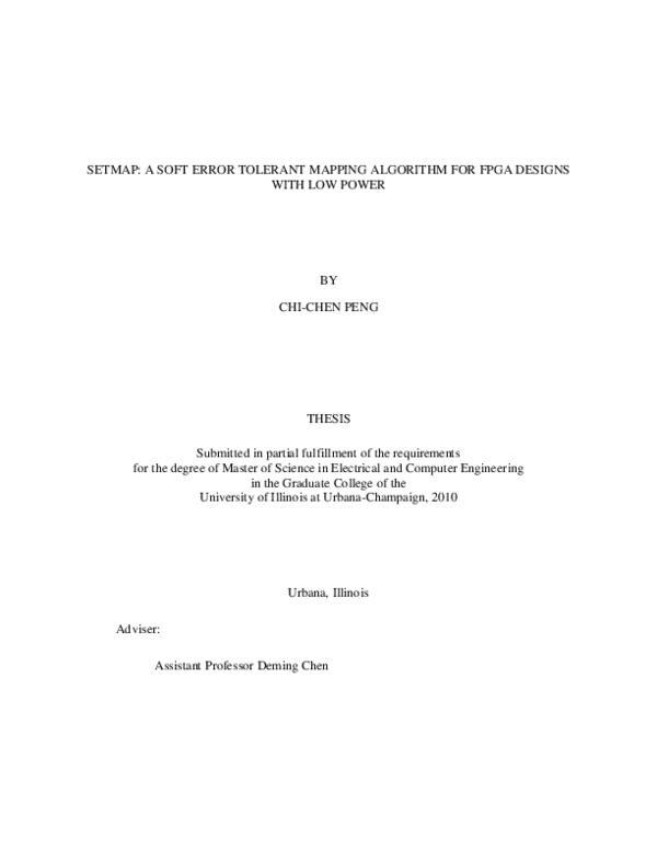 Pdf Setmap Power Efficient Fpga Soft Error Mitigation