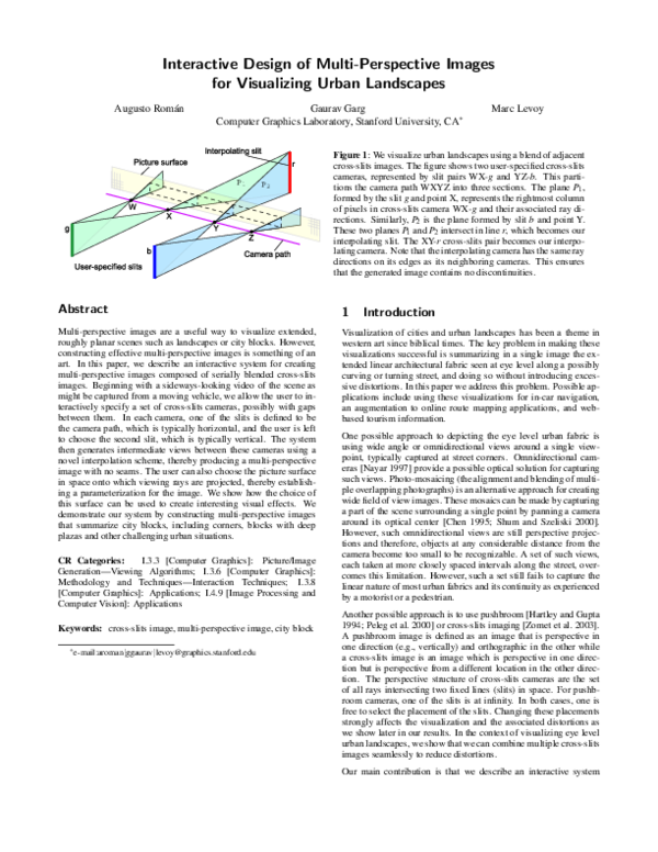 (PDF) Interactive Design of Multi-Perspective Images for Visualizing ...
