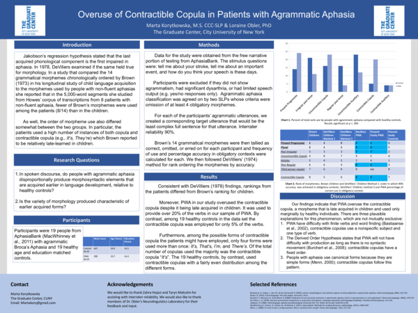 (PDF) Overuse of Contractible Copula in Patients with Agrammatic Aphasia