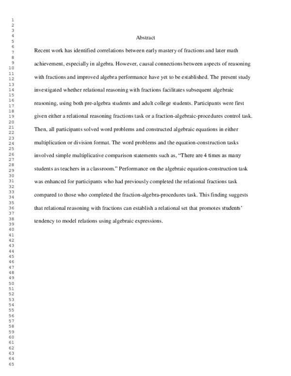 (PDF) A set for relational reasoning: Facilitation of algebraic ...