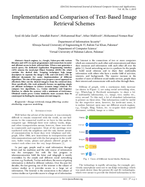 (PDF) Text-Based Image Retrieval: A Comparison Study