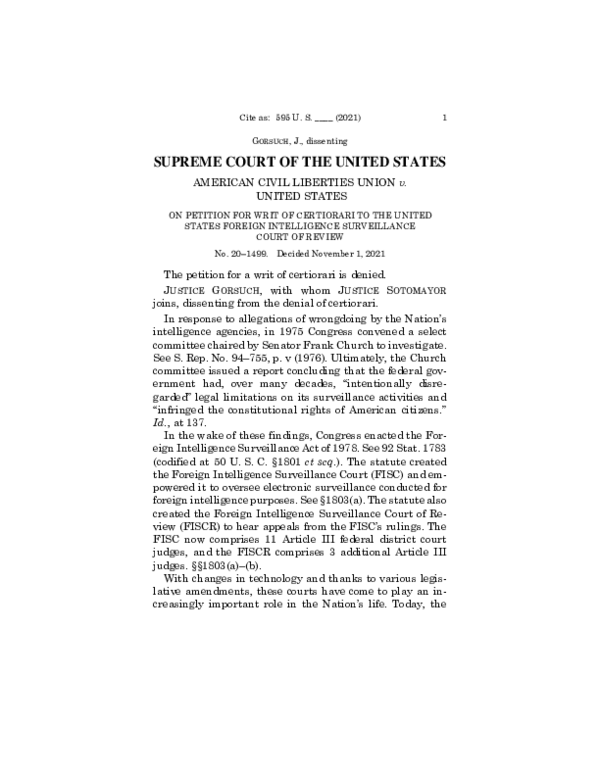 (PDF) Supreme Court of United States - AMERICAN CIVIL LIBERTIES UNION v ...