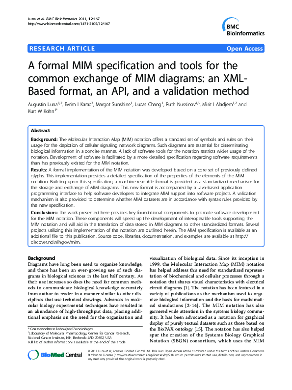 (PDF) A formal MIM specification and tools for the common exchange of ...