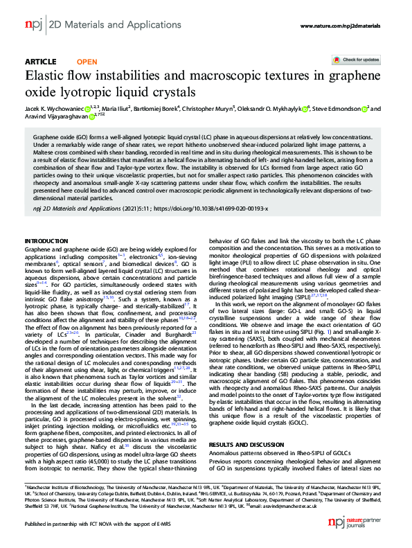(PDF) Elastic flow instabilities and macroscopic textures in graphene ...