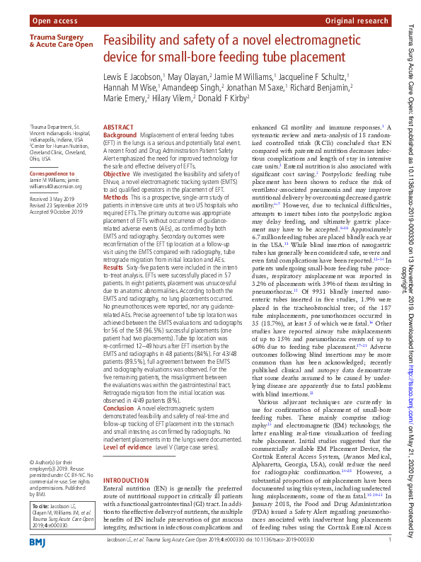 (PDF) Feasibility and safety of a novel electromagnetic device for ...