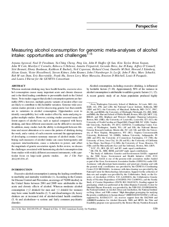 (PDF) Measuring alcohol consumption for genomic meta-analyses of ...