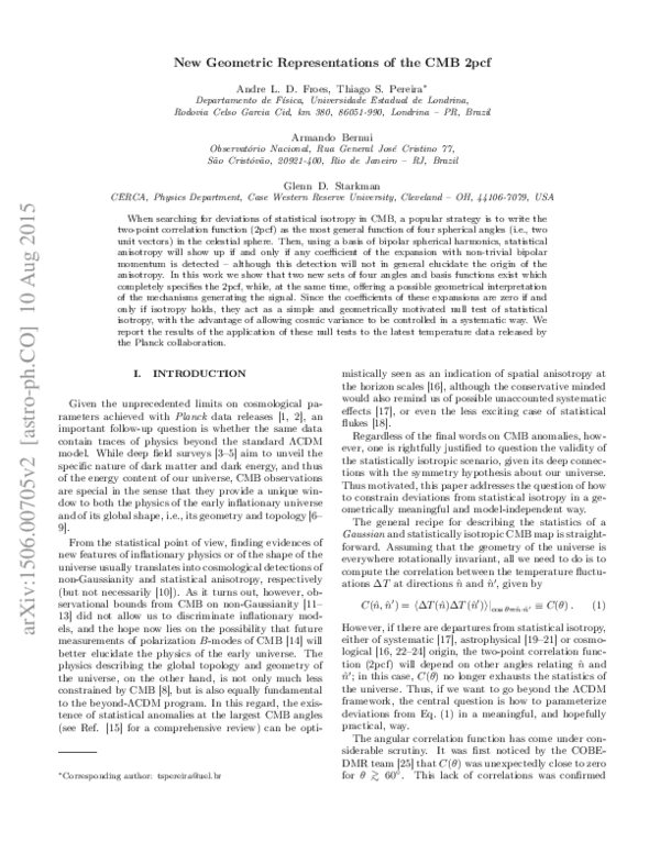 (PDF) New geometric representations of the CMB two-point correlation function