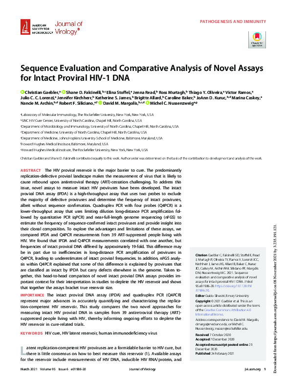 (PDF) Sequence Evaluation and Comparative Analysis of Novel Assays for ...