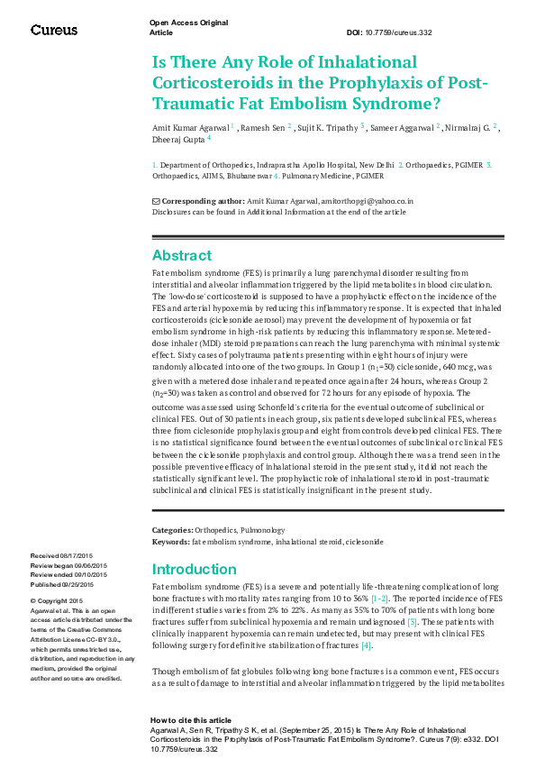 (PDF) Is There Any Role of Inhalational Corticosteroids in the ...