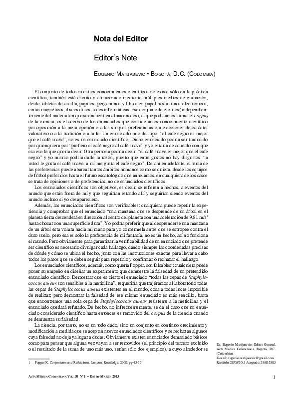 (PDF) Nota del Editor