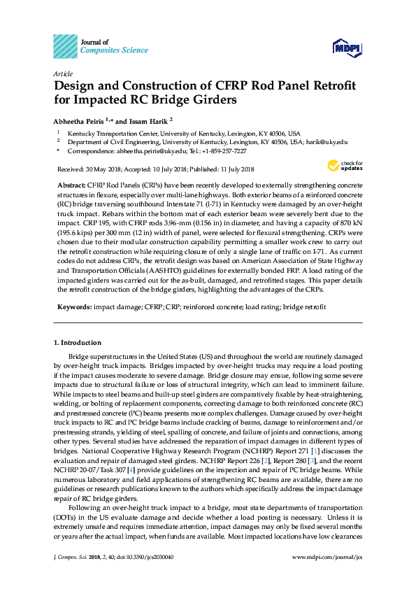 (PDF) Design and Construction of CFRP Rod Panel Retrofit for Impacted ...