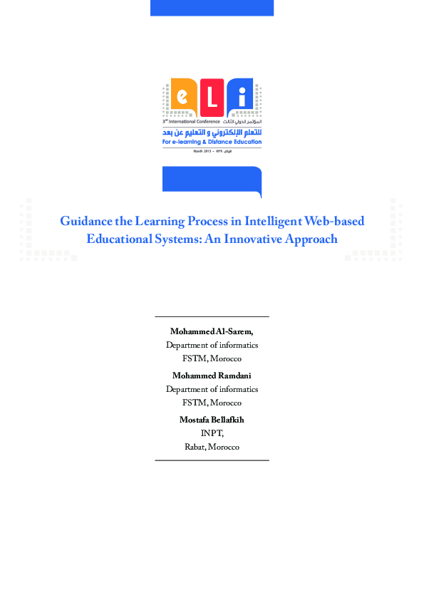 (PDF) Guidance the Learning Process in Intelligent Web-based ...