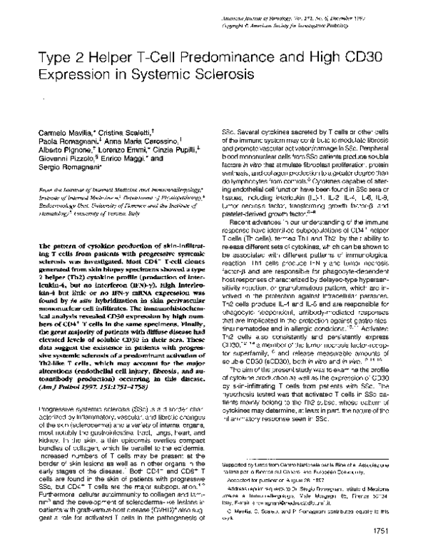 (PDF) Type 2 helper T-cell predominance and high CD30 expression in ...