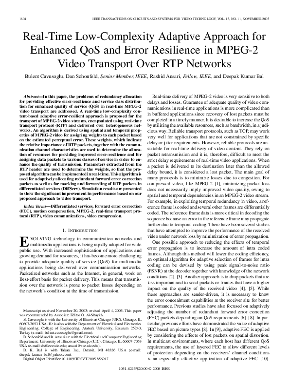 (PDF) Real-time low-complexity adaptive approach for enhanced QoS and error resilience in MPEG-2 ...