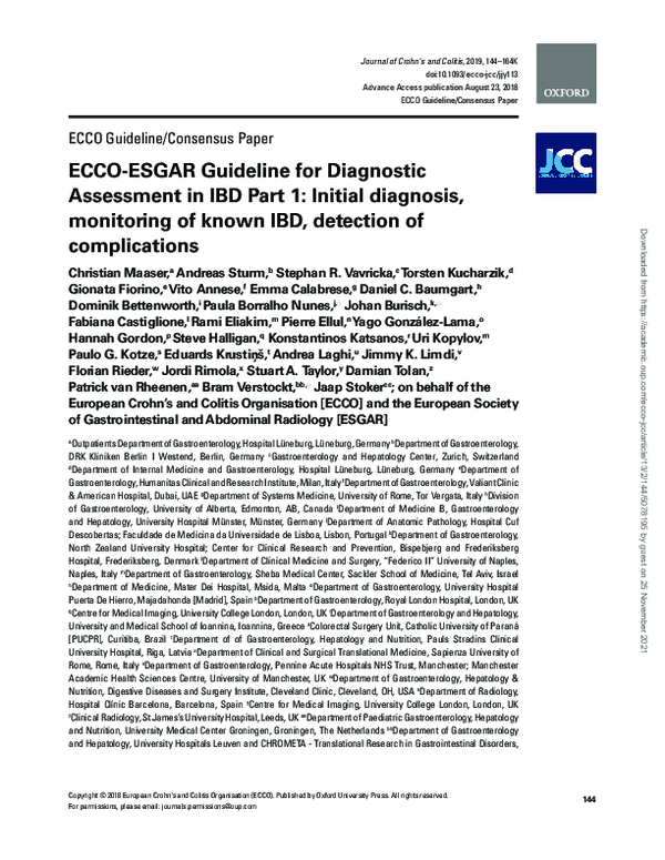 (PDF) ECCO-ESGAR Guideline for Diagnostic Assessment in Inflammatory ...