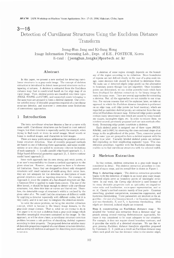 Pdf 3 1 6 Detection Of Curvilinear Structures Using The Euclidean
