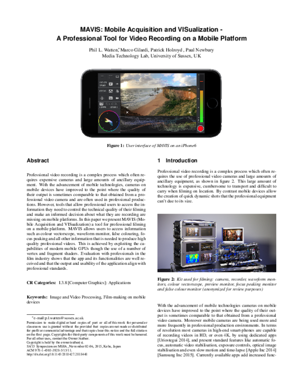 (PDF) MAVIS: mobile acquisition and VISualization