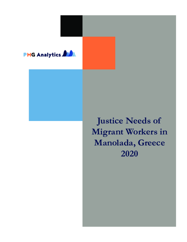 (PDF) Justice Needs of Migrant Workers in Manolada, Greece 2020