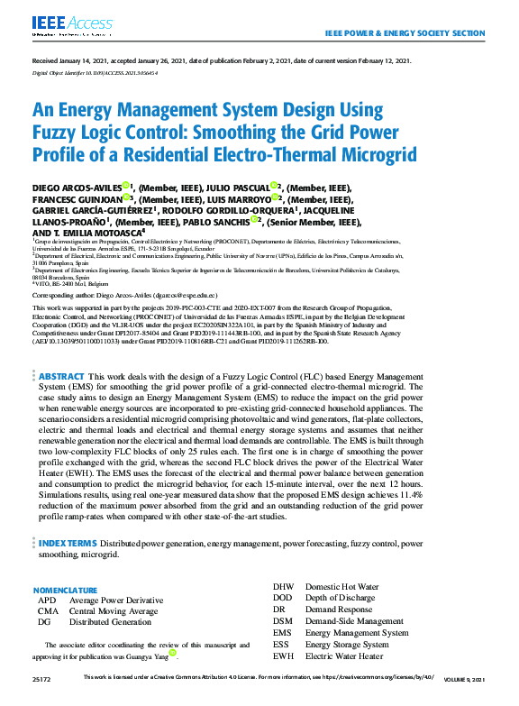 (PDF) Fuzzy Logic EMS for Smoothing Microgrid Power
