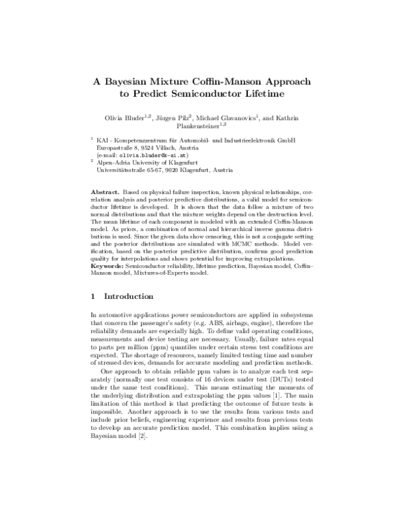 (PDF) A Bayesian Mixture Coffin-Manson Approach to Predict ...