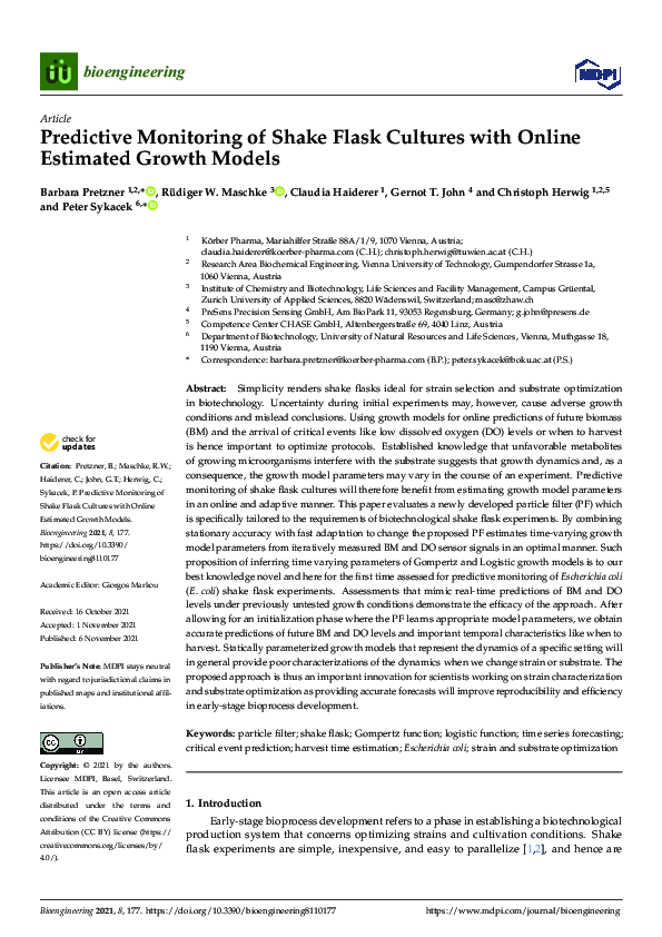 (PDF) Predictive Monitoring of Shake Flask Cultures with Online ...