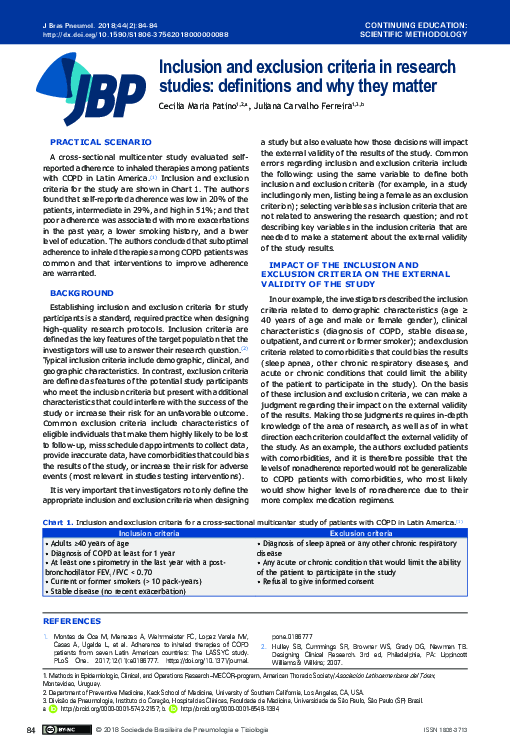 (PDF) Inclusion and exclusion criteria in research studies: definitions ...