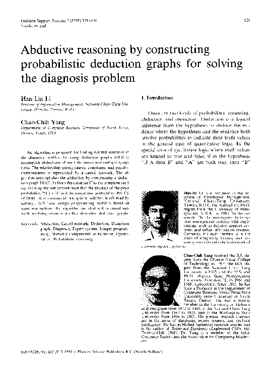 (PDF) Probabilistic Deduction Graphs for Diagnosis