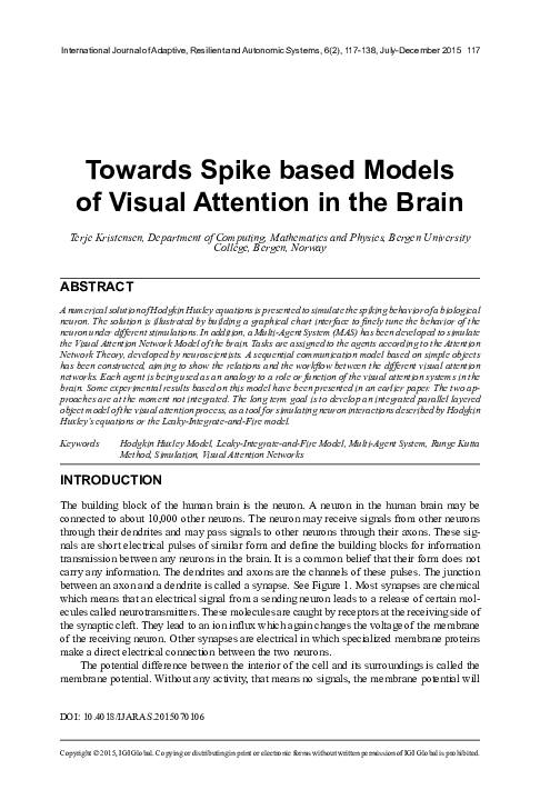 (PDF) Towards Spike based Models of Visual Attention in the Brain | Terje Kristensen - Academia.edu