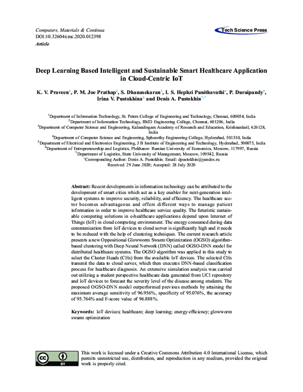 (PDF) Deep Learning Based Intelligent and Sustainable Smart Healthcare ...