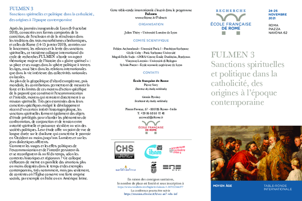 (PDF) FULMEN 3. Sanctions spirituelles et politique dans la catholicité ...