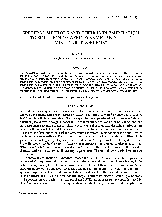 Pdf Spectral Methods And Their Implementation To Solution Of