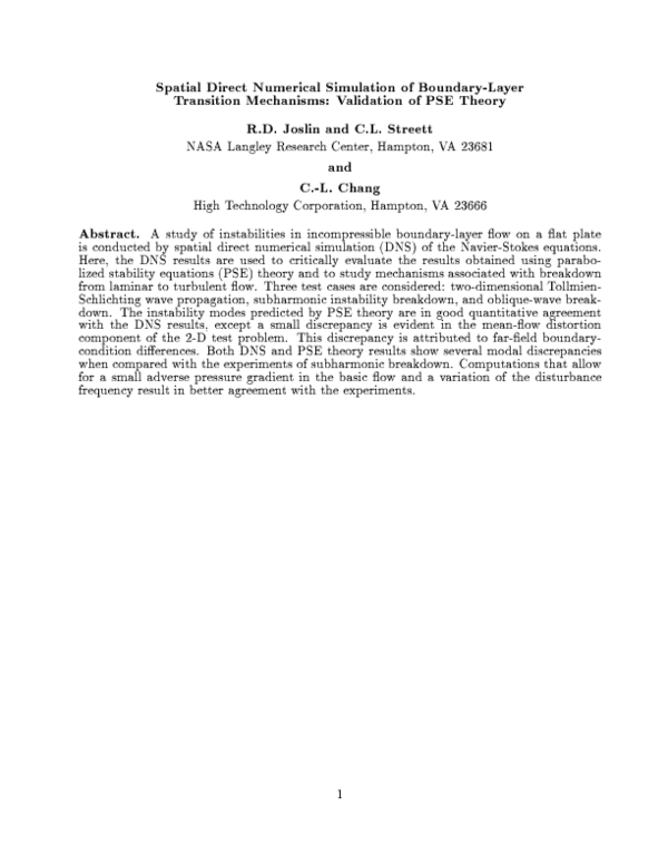 Pdf Spatial Direct Numerical Simulation Of Boundary Layer Transition